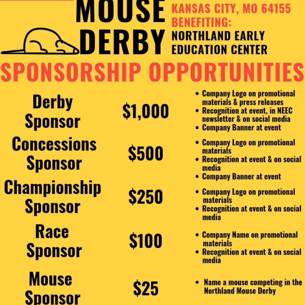 Northland Mouse Derby Sponsorship - Northland Early Education Center